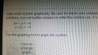 Solved Solve each system graphically. Be sure to check your | Chegg.com