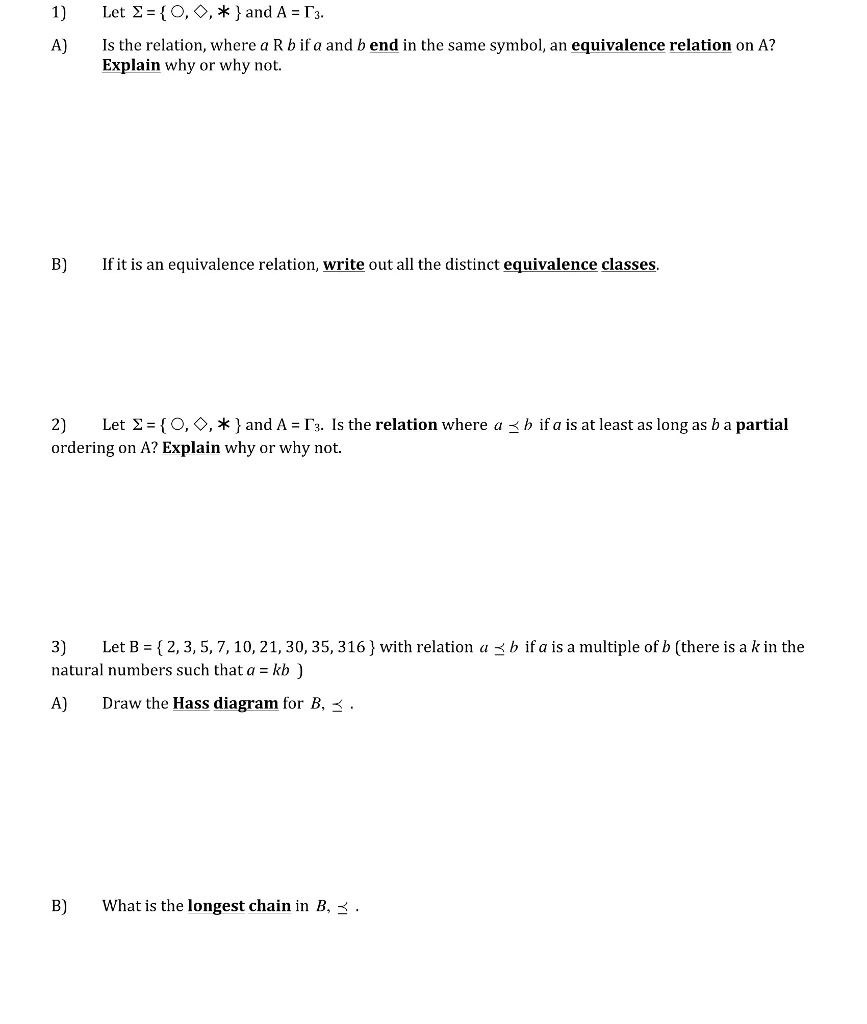 Solved Let sigma = {}and A = gamma_3. Is the relation, | Chegg.com