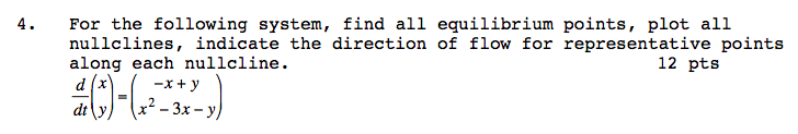Solved 4. For the following system, find all equilibrium | Chegg.com