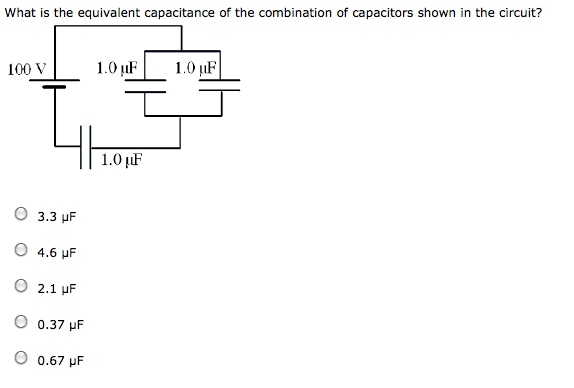 Solved What is the equivalent capacitance of the combination | Chegg.com