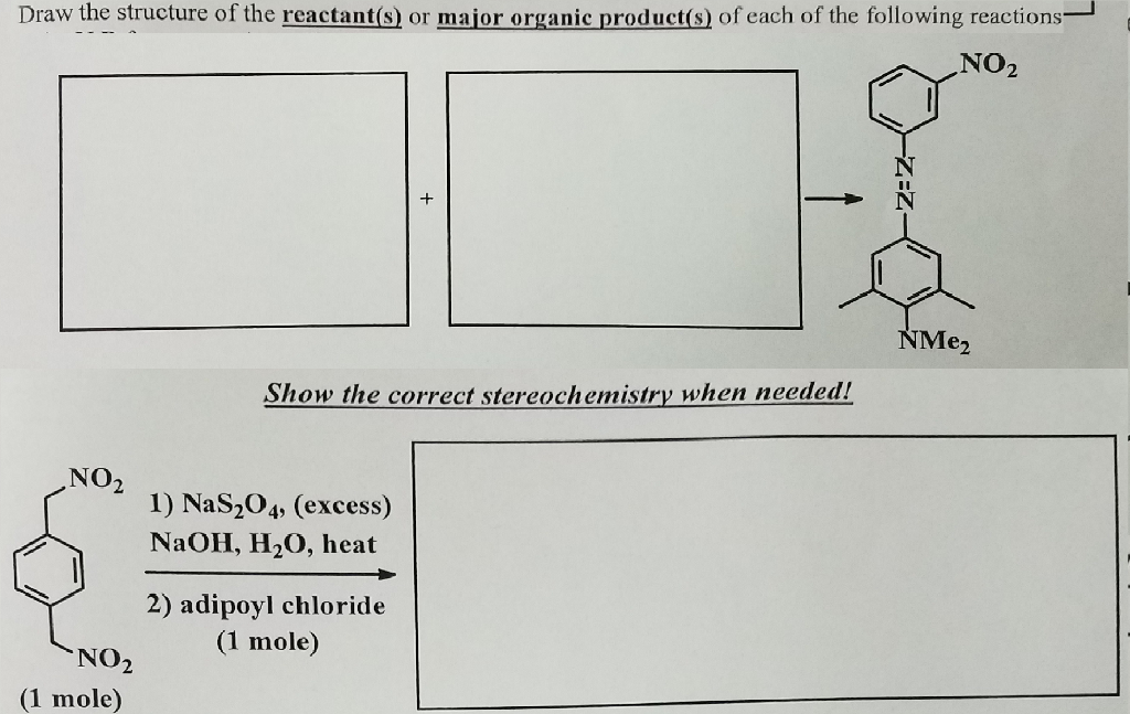 Solved Draw the structure of the reactant(s) or major | Chegg.com