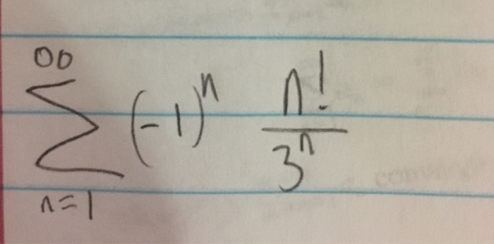 Solved Use the ratio test to for absolute convergence, | Chegg.com