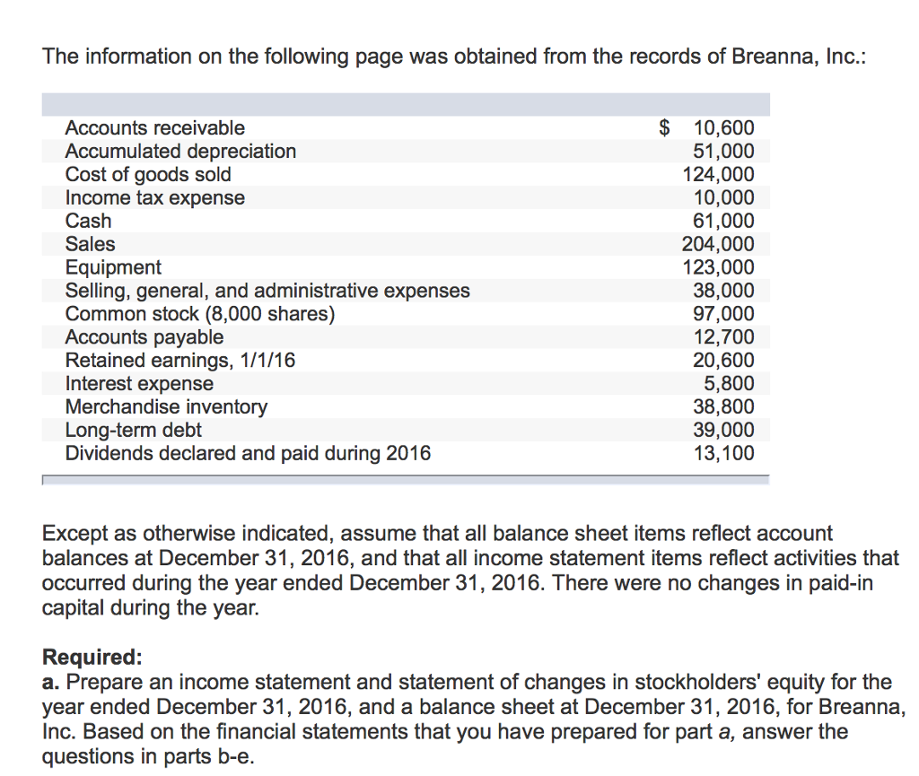 Solved The information on the following page was obtained | Chegg.com