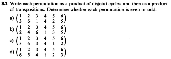 Solved Write each permutation as a product of disjoint | Chegg.com