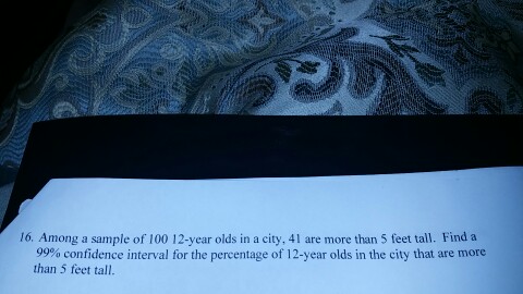 Solved Among a sample of 100 12-year olds in a city, 41 an | Chegg.com