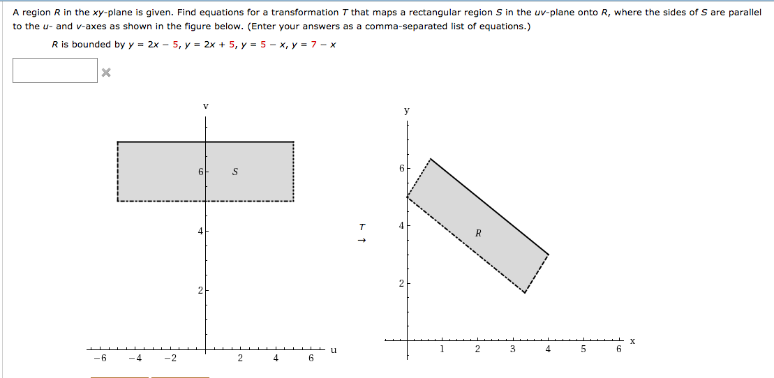 Solved A region R in the xy-plane is given. Find equations | Chegg.com