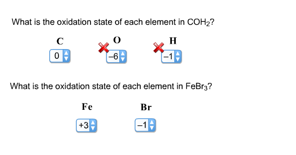 Solved What is the oxidation state of each element in COH_2? | Chegg.com
