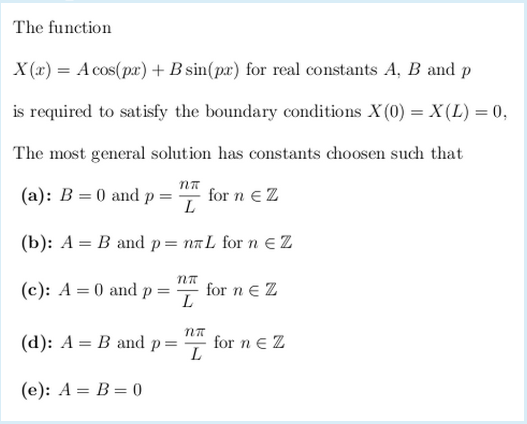 Solved PDEs?? (Partial differential equations)The function | Chegg.com