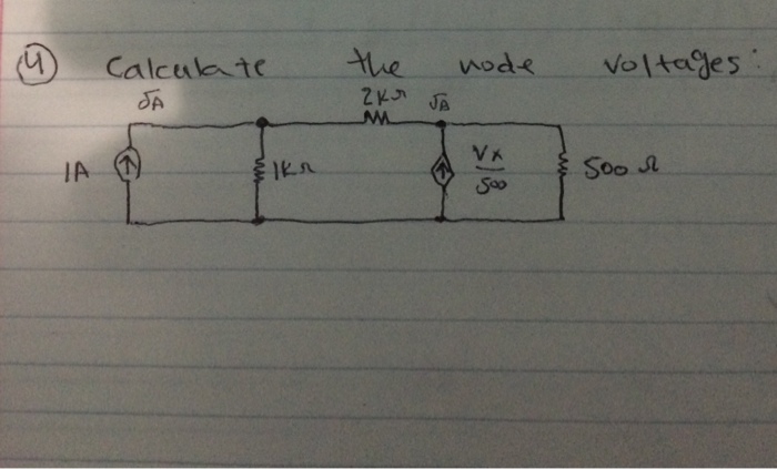 Solved (2) Calculate all node Voltages: | Chegg.com