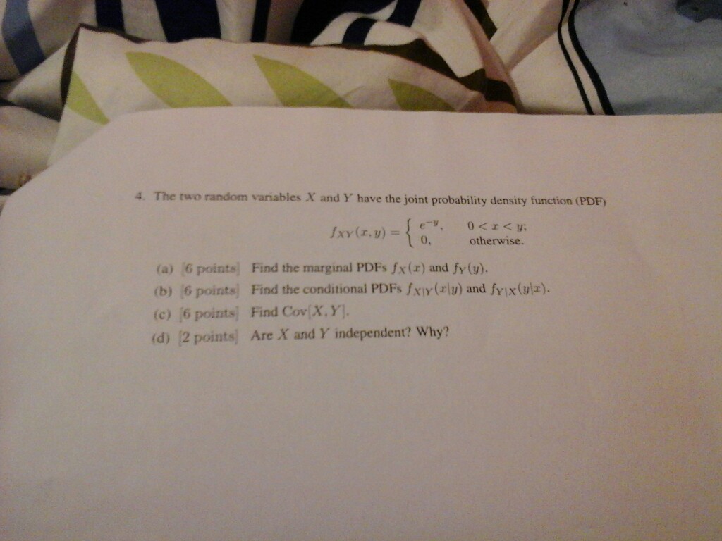 Solved The Two Random Variables X And Y Have The Joint 6055