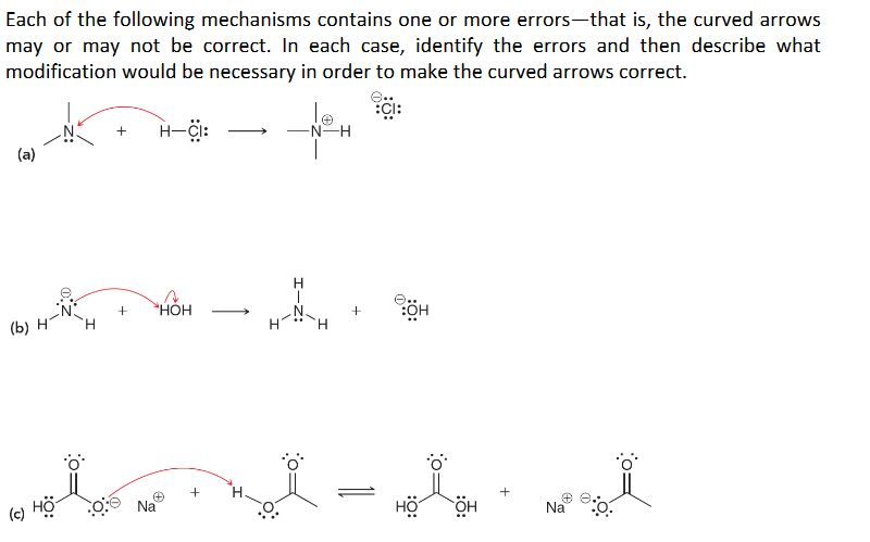 Solved Each of the following mechanisms contains one or more | Chegg.com