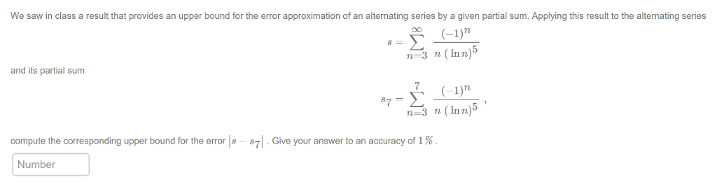 Solved We saw in class a result that provides an upper bound | Chegg.com