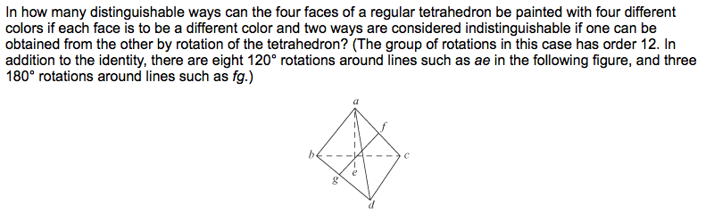 Solved In how many distinguishable ways can the four faces | Chegg.com