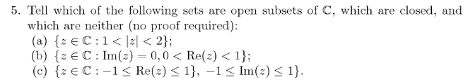 Solved Tell which of the following sets are open subsets of | Chegg.com