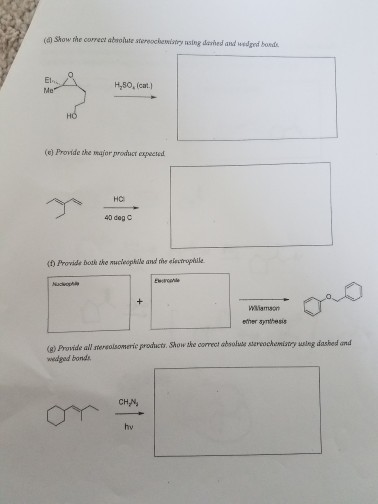 Solved Provide missing reactants or products in the boxes | Chegg.com