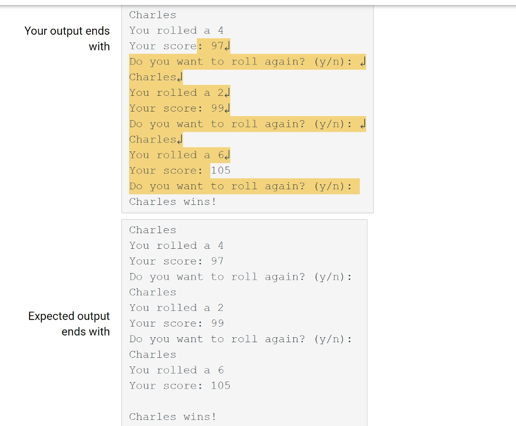 Solved C++ coding, spacing/lining problem: Pig Dice Game | Chegg.com