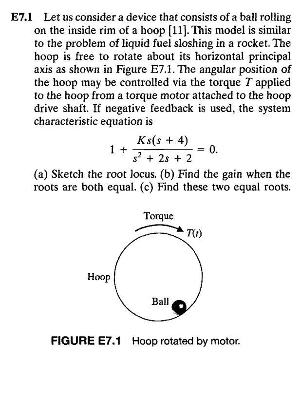 Solved E7.1 Let us consider a device that consists of a ball | Chegg.com