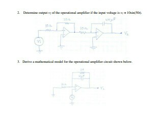 Solved Determine output w: of the operational amplifier the | Chegg.com