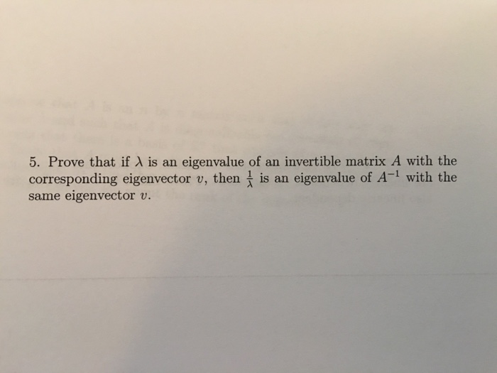 Solved Prove that if lambda is an eigenvalue of an | Chegg.com