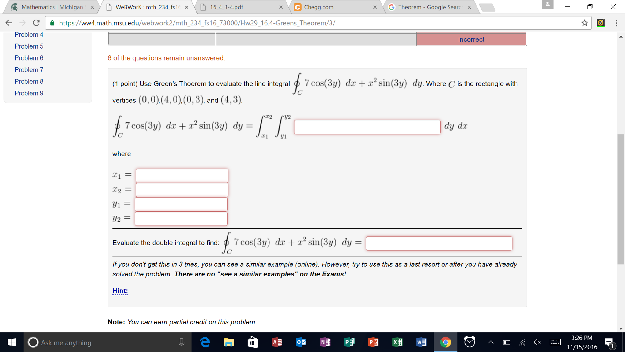 Solved D 16.4 x C Chegg.com x G Theorem Google Searcl x o x | Chegg.com