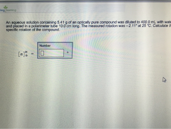 Solved: Ing Leaming An Aqueous Solution Containing 5.41 G ... | Chegg.com