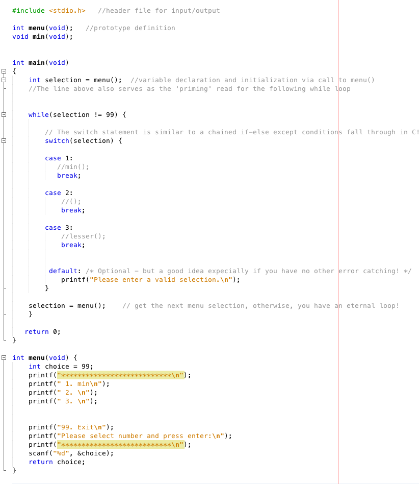 Solved C Language: "Devise a function called min(x,y) that | Chegg.com