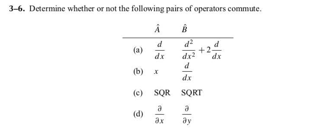 Solved 3-6. Determine whether or not the following pairs of | Chegg.com