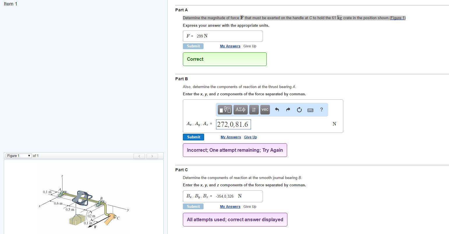 Solved Determine The Magnitude Of Force F That Must Be