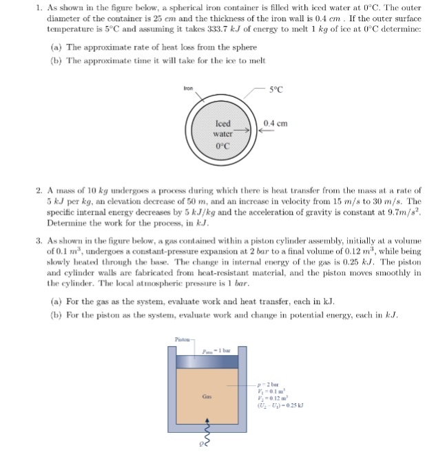 Solved As shown in the figure below, a spherical iron | Chegg.com