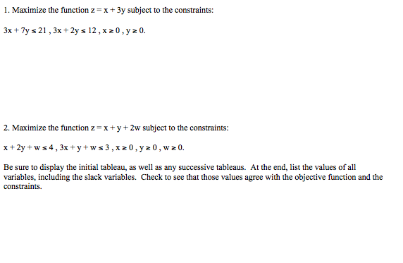 Solved Maximize The Function Z X 3y Subject To The