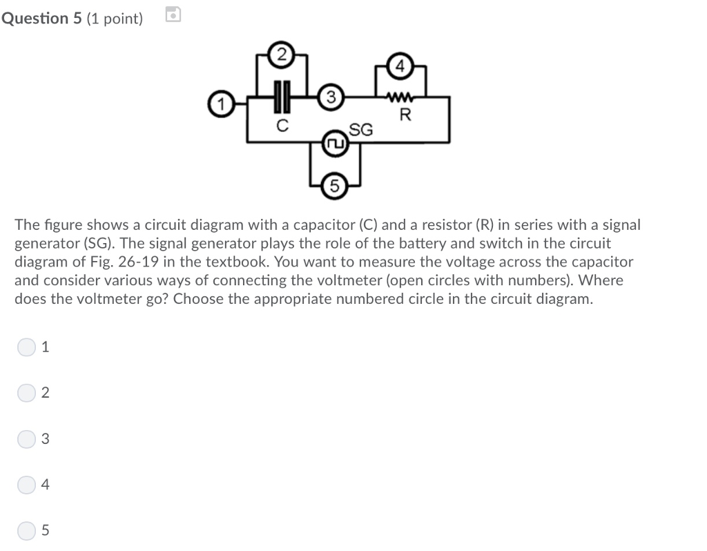 Solved Question 5 (1 point) 2 4 3 SG 5 The figure shows a | Chegg.com