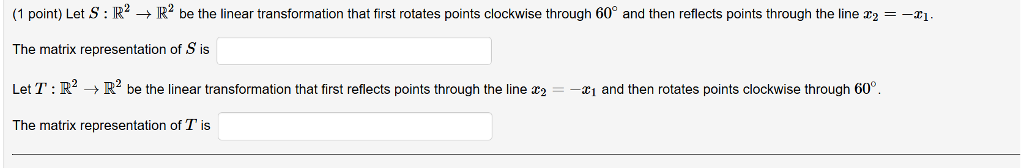 Solved Let S: R2?R2 be the linear transformation that first | Chegg.com