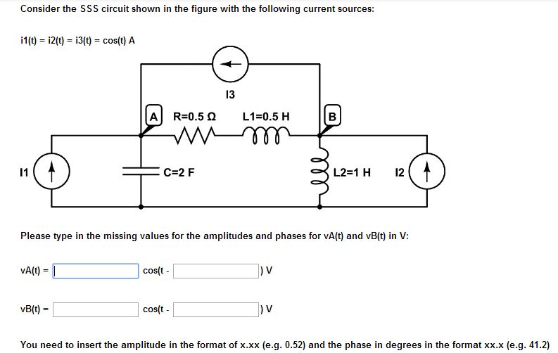 Solved Consider the SSS circuit shown in the figure with the | Chegg.com