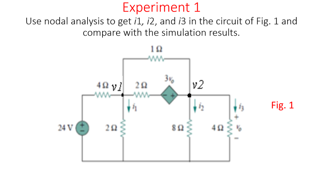 Solved Use nodal analysis to get i1, i2, and i3 in the | Chegg.com