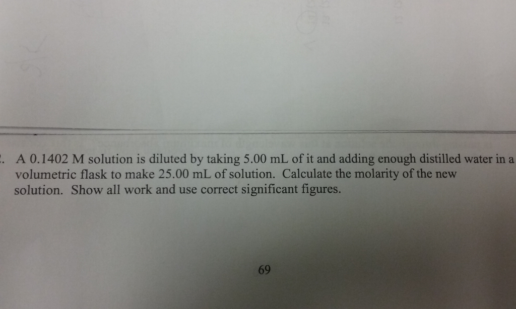Solved M solution is diluted by taking 5.00 mL of it and | Chegg.com