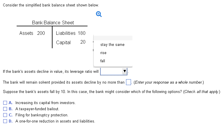 Solved Consider the simplified bank balance sheet shown | Chegg.com