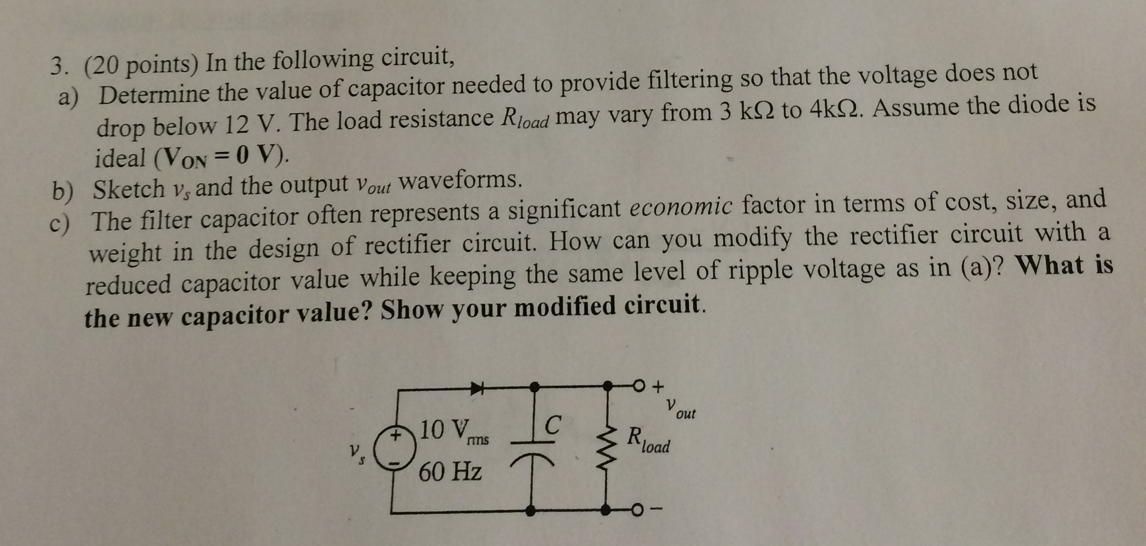 Solved In the following circuit, Determine the value of | Chegg.com