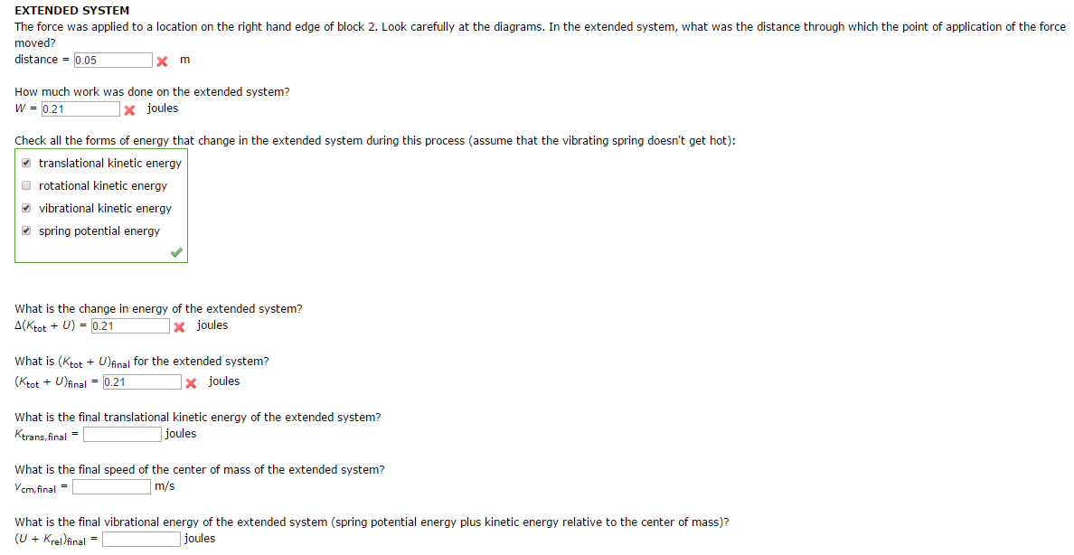 Solved Moving blocks connected by a spring Two identical | Chegg.com