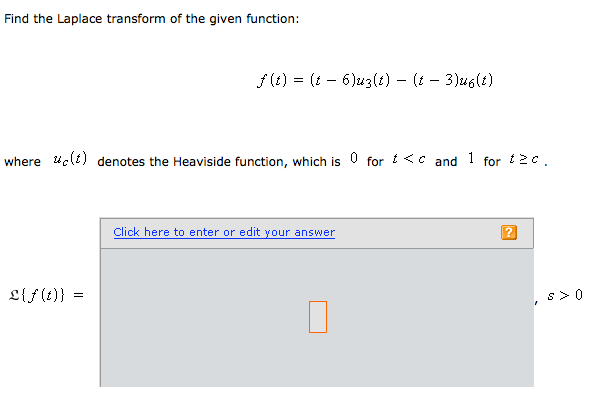 Solved Find The Laplace Transform Of The Given Function