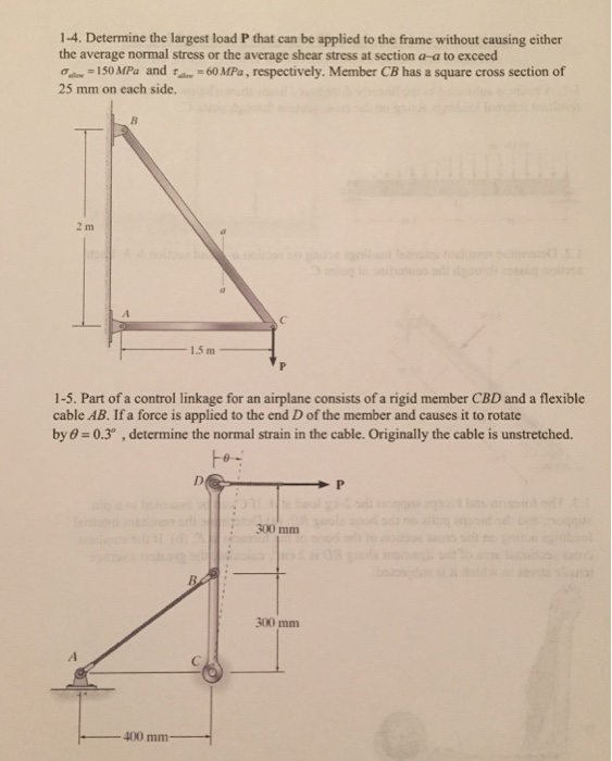 Solved 1-4. Determine the largest load P that can be applied | Chegg.com