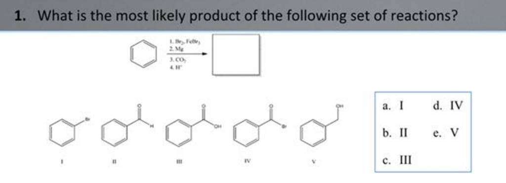 Solved What is the most likely product of the following set | Chegg.com