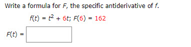 Solved Write a formula for F, the specific antiderivative of | Chegg.com