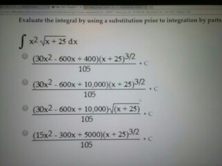 Solved Evaluate the integral by using a substitution prior | Chegg.com