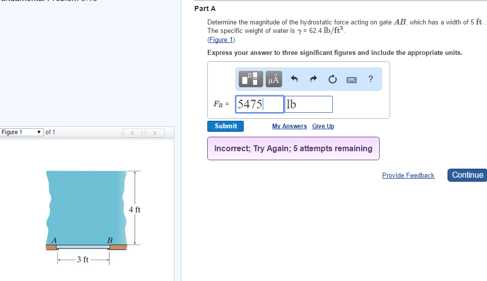 Solved Determine the magnitude of the hydrostatic force | Chegg.com