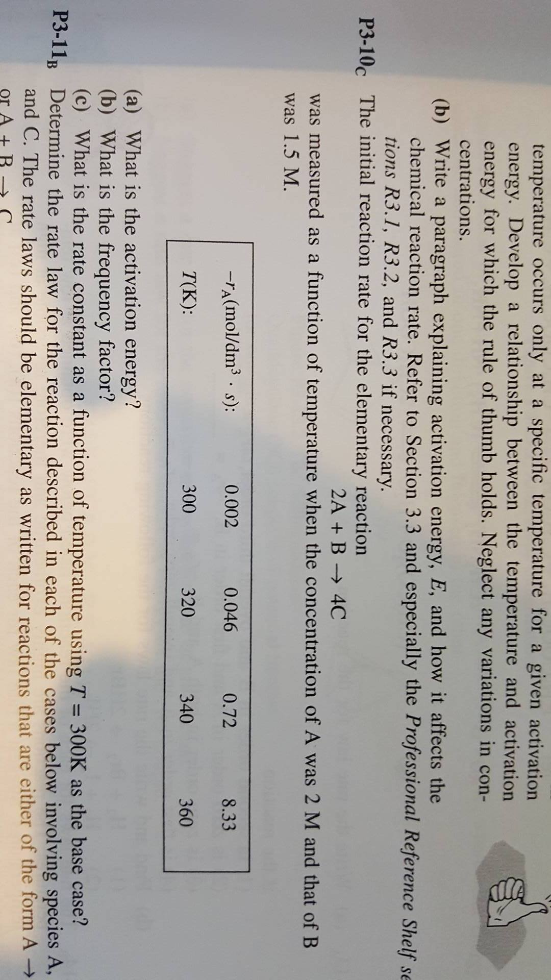 Solved The initial reaction rate for the elementary reaction | Chegg.com