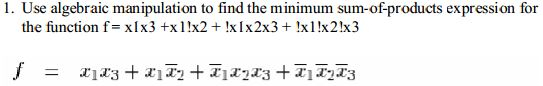 Solved Use algebraic manipulation to find the minimum | Chegg.com