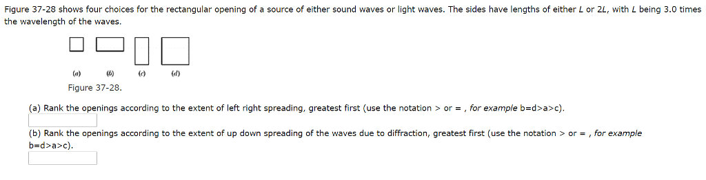 Figure 37-28 shows four choices for the rectangular | Chegg.com