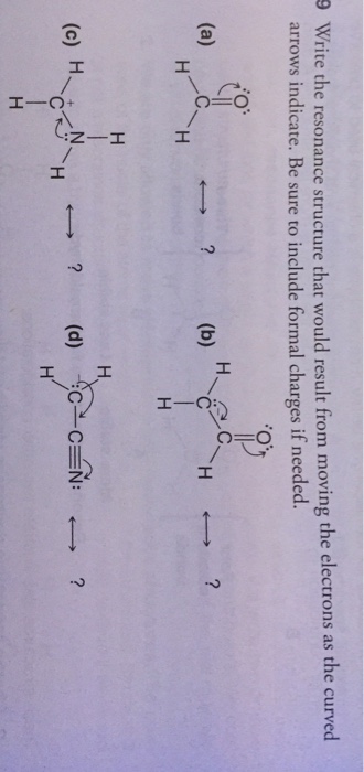 Solved Write the resonance structure that would result from | Chegg.com