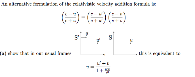 An alternative formulation of the relativistic | Chegg.com