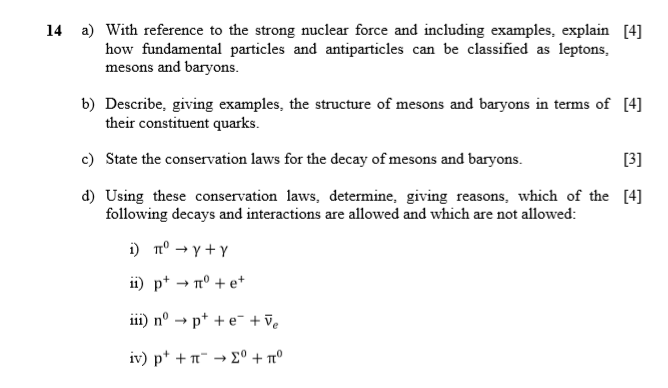 Solved a) With reference to the strong nuclear force and | Chegg.com